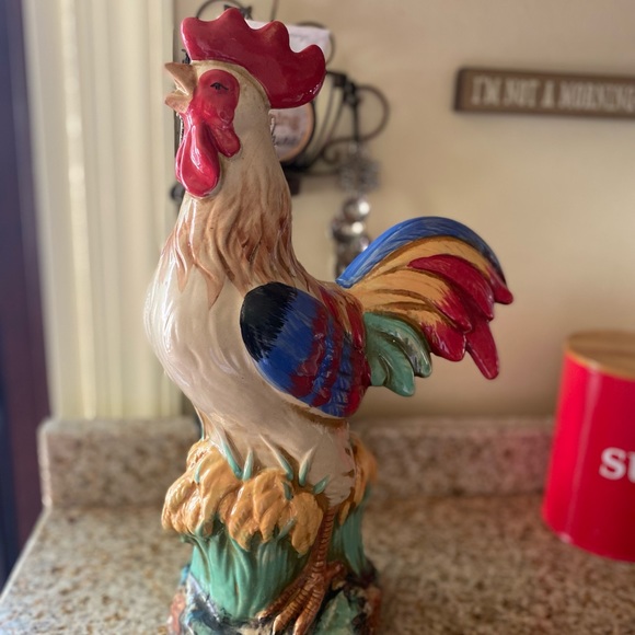 Kitchen | Large Ceramic Rooster Statue Figurine | Poshmark